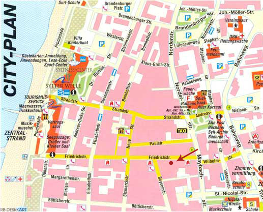 Fabelhafte Westerland Sylt Stadtplan Bild